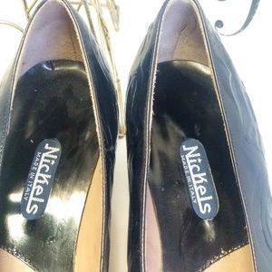 Nickels | Shoes | Nickels Retro Vintage Black Leather Heels | Poshmark